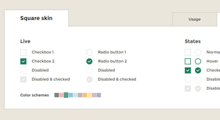 ラジオボタンやチェックボックスのデザインを変更できる「iCheck.js」 – ProgramMemo