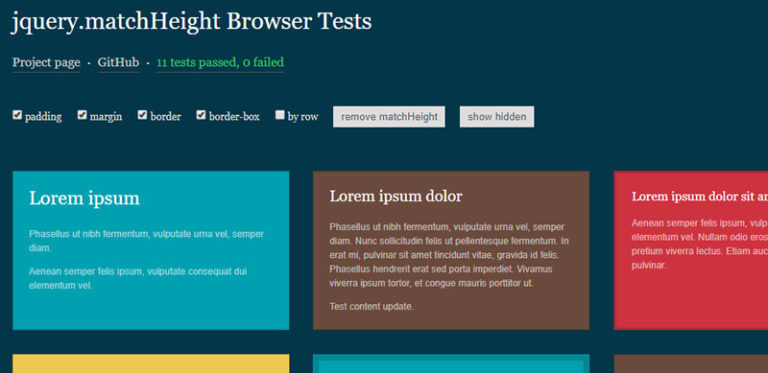 自動でboxの高さをそろえてくれるライブラリ「jquery.matchHeight.js」 – ProgramMemo